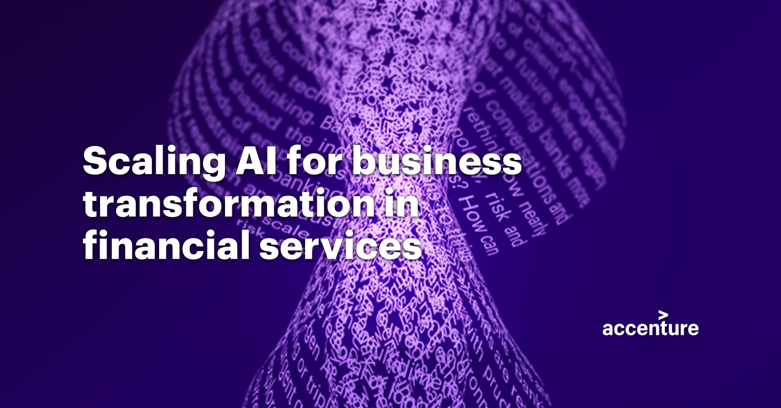 Scaling AI for business transformation in financial services ...